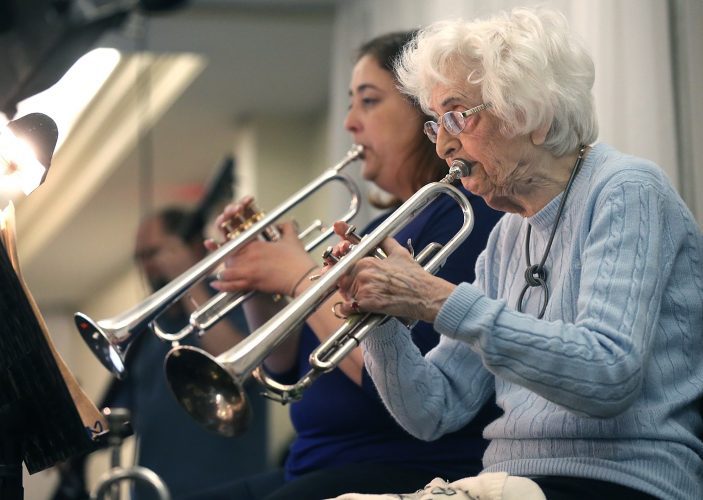 Woman, 96, still swings on trumpet in band founded in 1951 | News ...